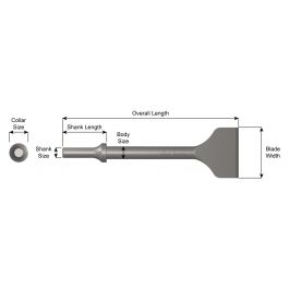 A910-1-1/2 Ajax Wide Flat Chisel Three Day Tool